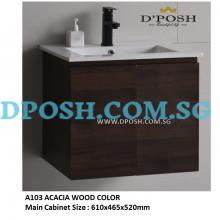 Baron-A103-Stainless Steel Basin Cabinet ( ACACIA WOOD COLOR )